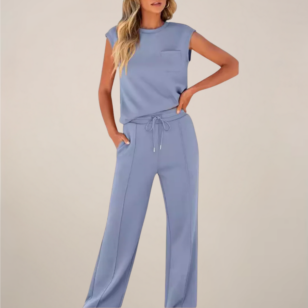 Georgia | Women Spring Drawstring Relaxed Pants Set