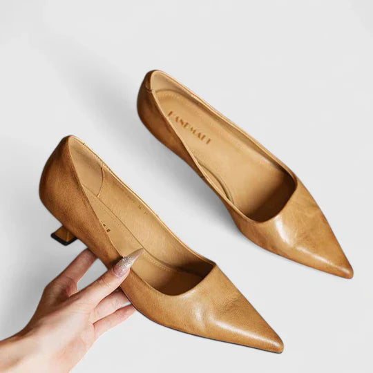 Elizabeth | Women Classic Pointed Toe Low Heel Pumps